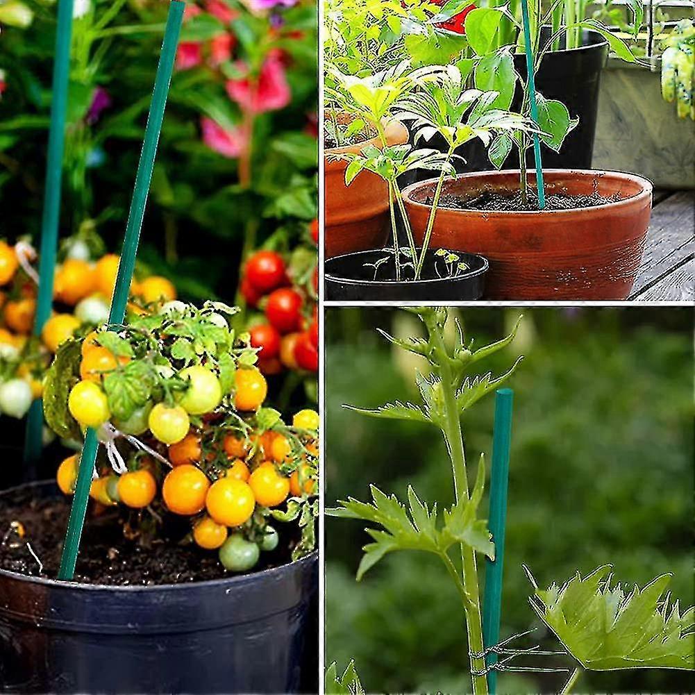 50 Pieces 45cm Plant Supports Green Plant Sticks Bamboo Flower Sticks ...