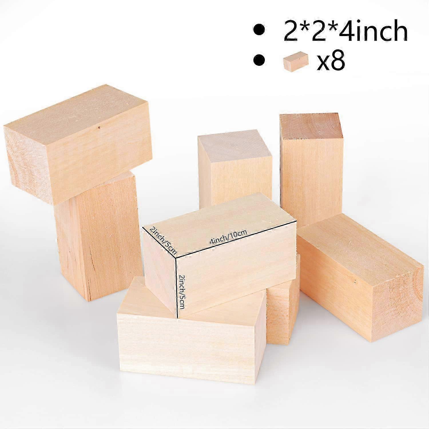 Basswood Carving Blocks 4 x 2 x 2 Inch, Whittling Wood Carving Blocks ...