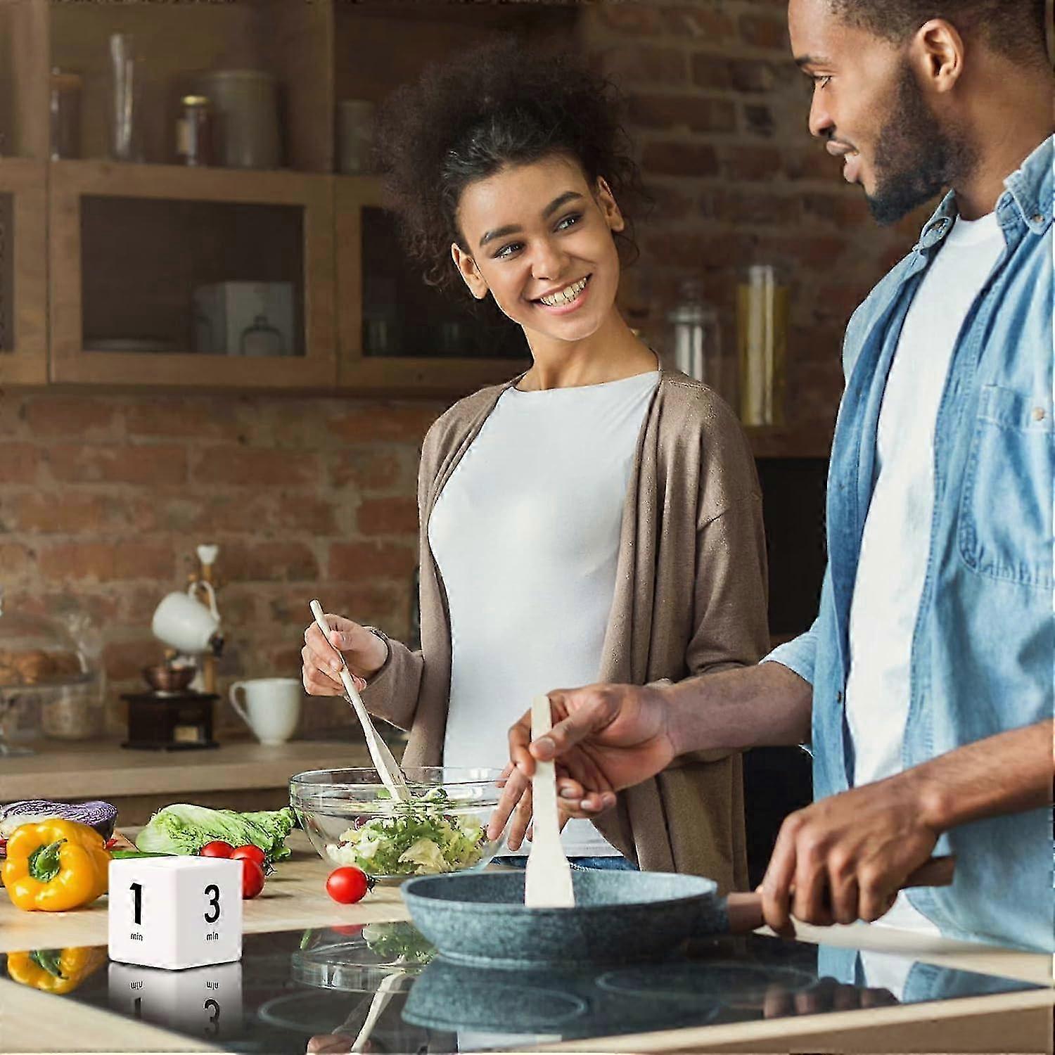 Cube Timer Gravity Sensor Flip Tech 1 3 5 10 Min Multi Scene Timer Nordic Minimalist Design