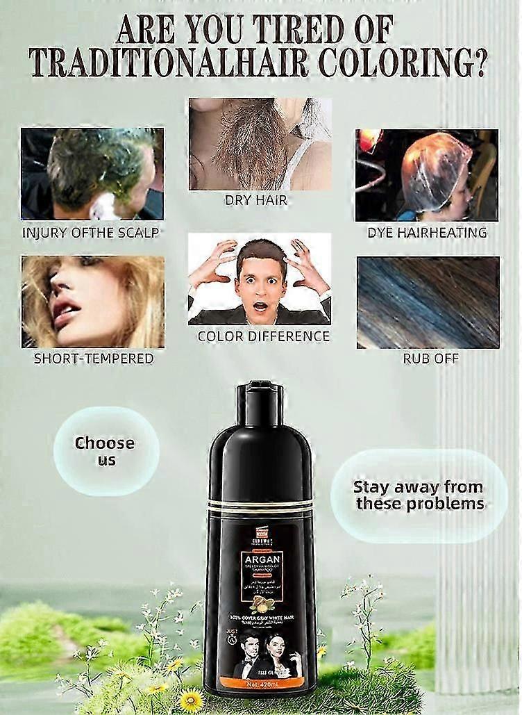 Instant Hair Dye Shampoo for Gray Hair Coverage,Hair Color Shampoo for ...