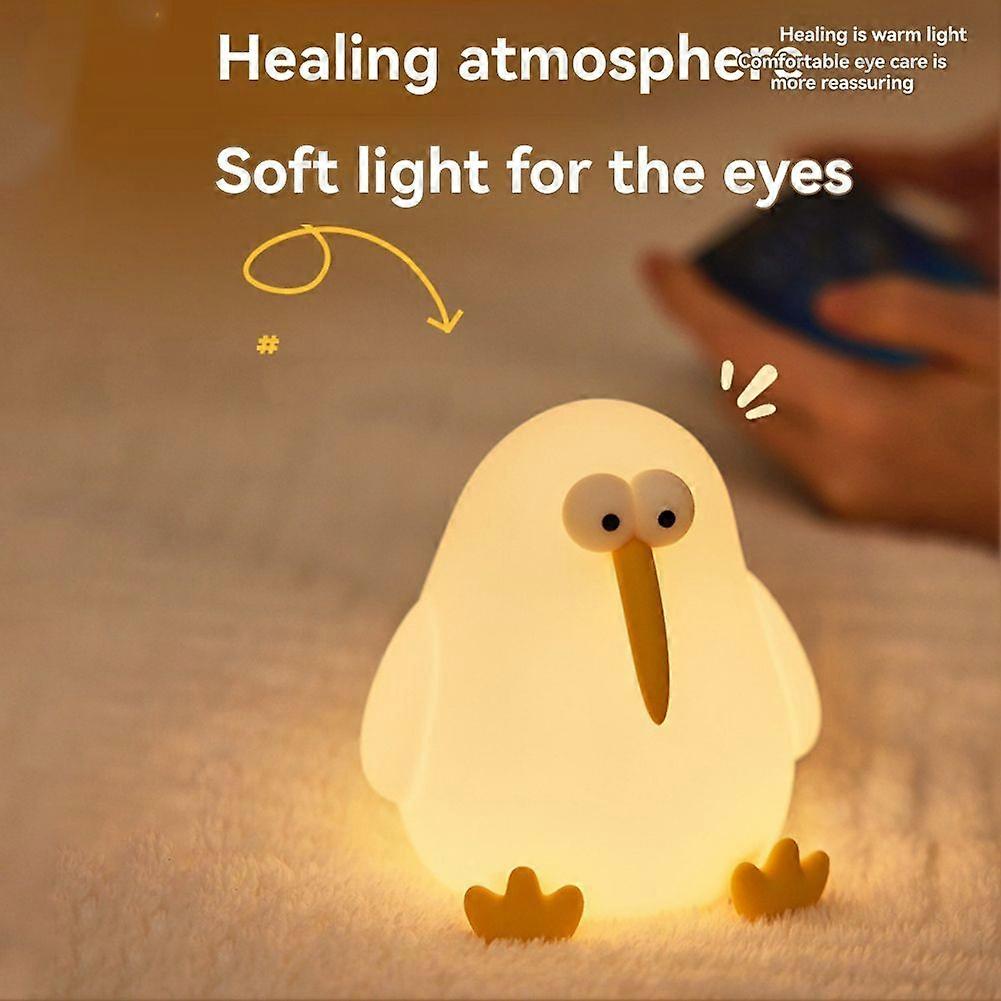 Squishy Kiwi Bird Lamp Rechargeable Dimmable Silicone Nursery Toddler ...