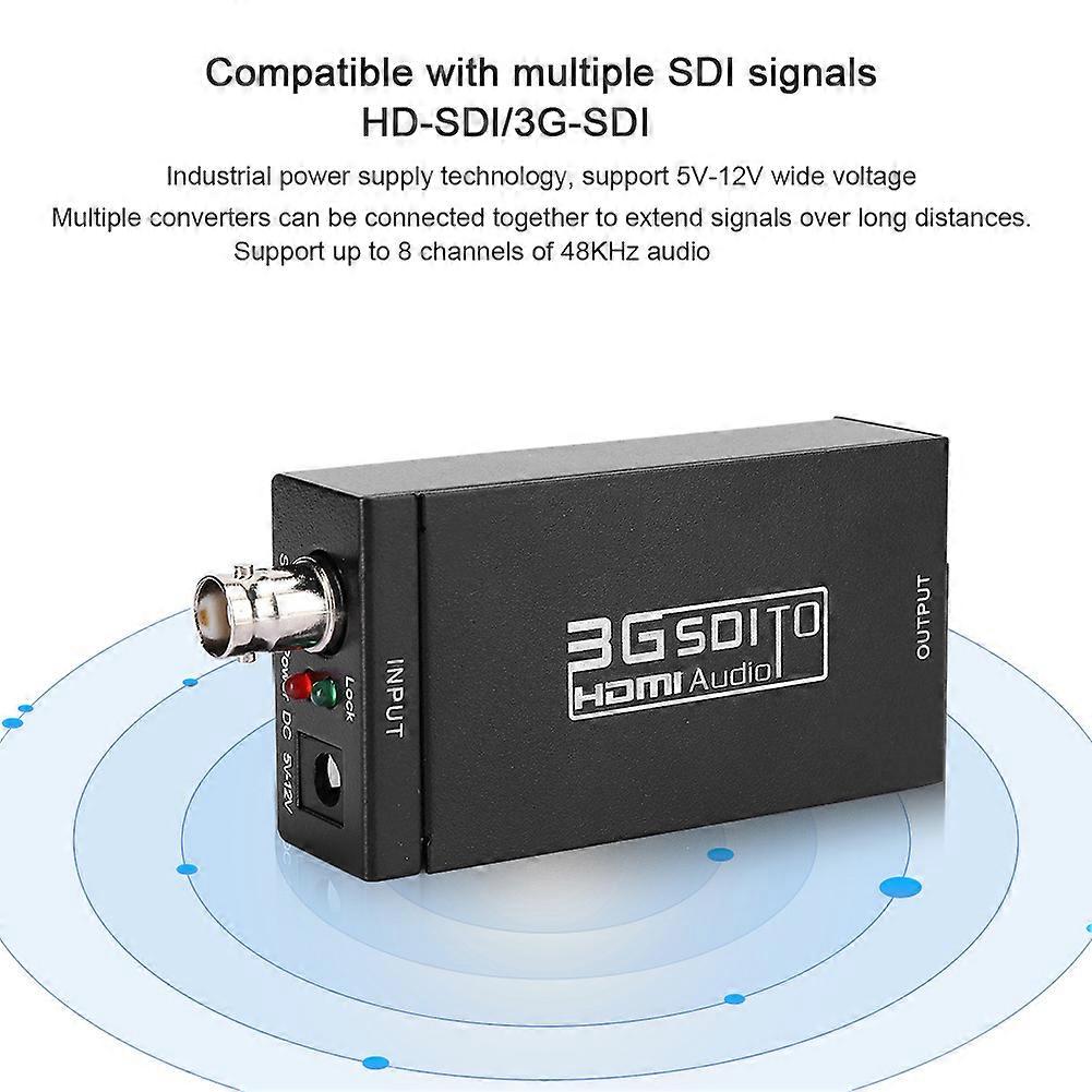 SDI to HDMI Converter Camera to TV High Definition Switch Box Black 3G ...