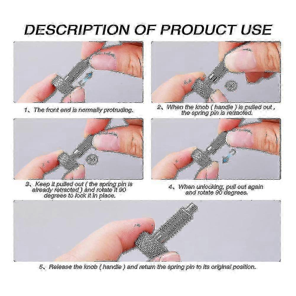 M6 Quick Release Stainless Steel Retractable Spring Plunger Pins for ...