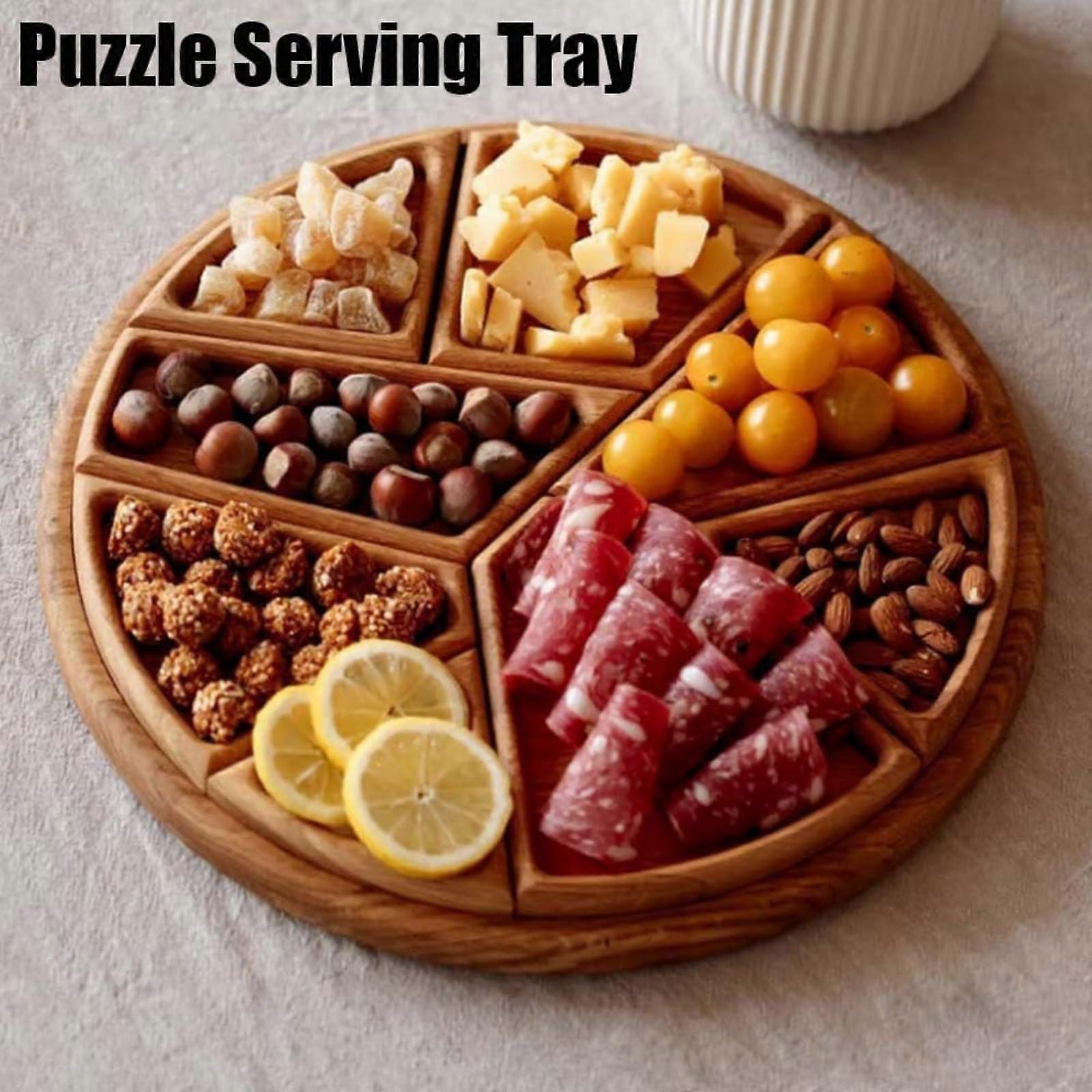 Puzzle Serving Tray Wooden Food Tray, Funny Puzzle Shaped Serving Tray ...