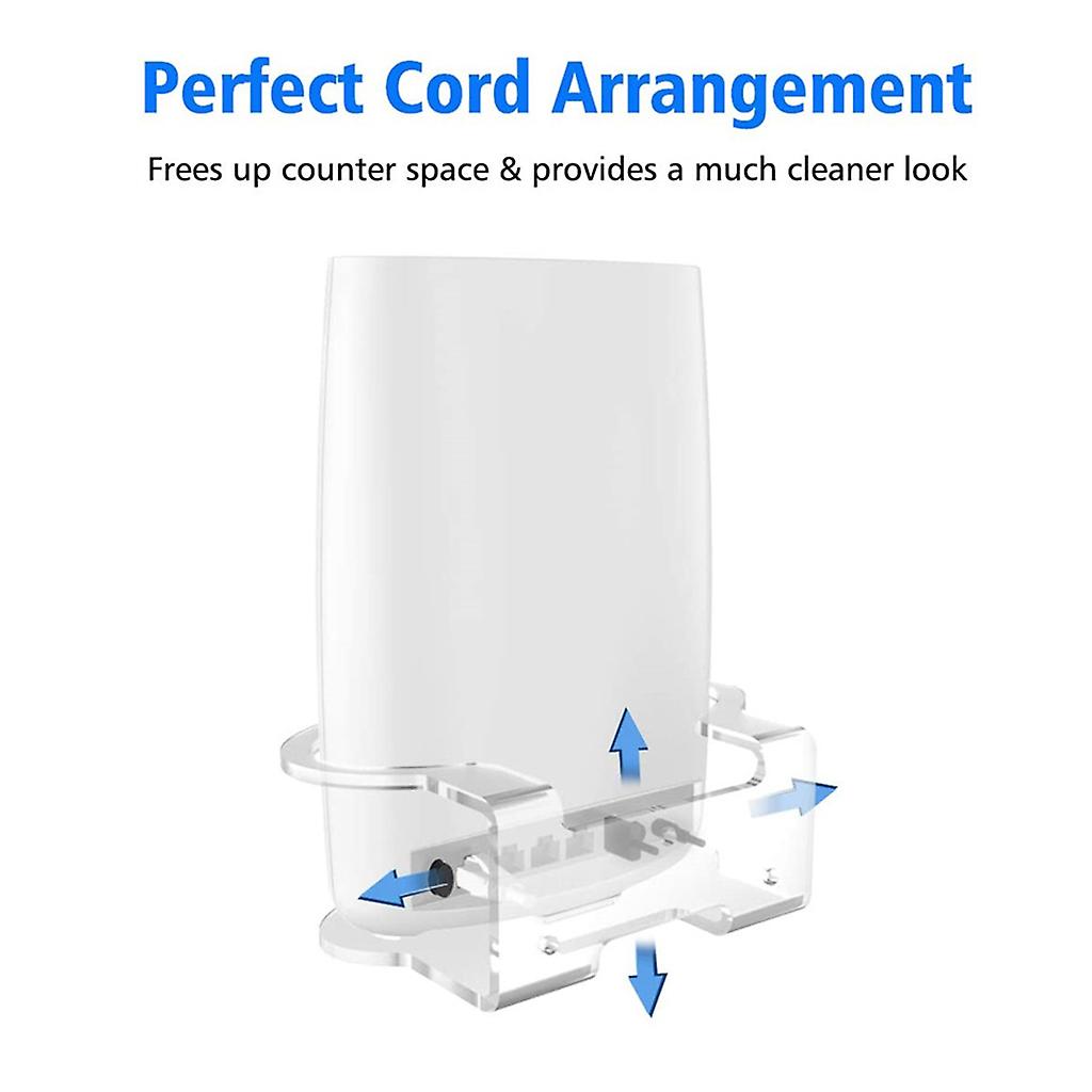 Wifi Router Wall Mount Storage Rack Acrylic Hanging Bracket Holder For ...