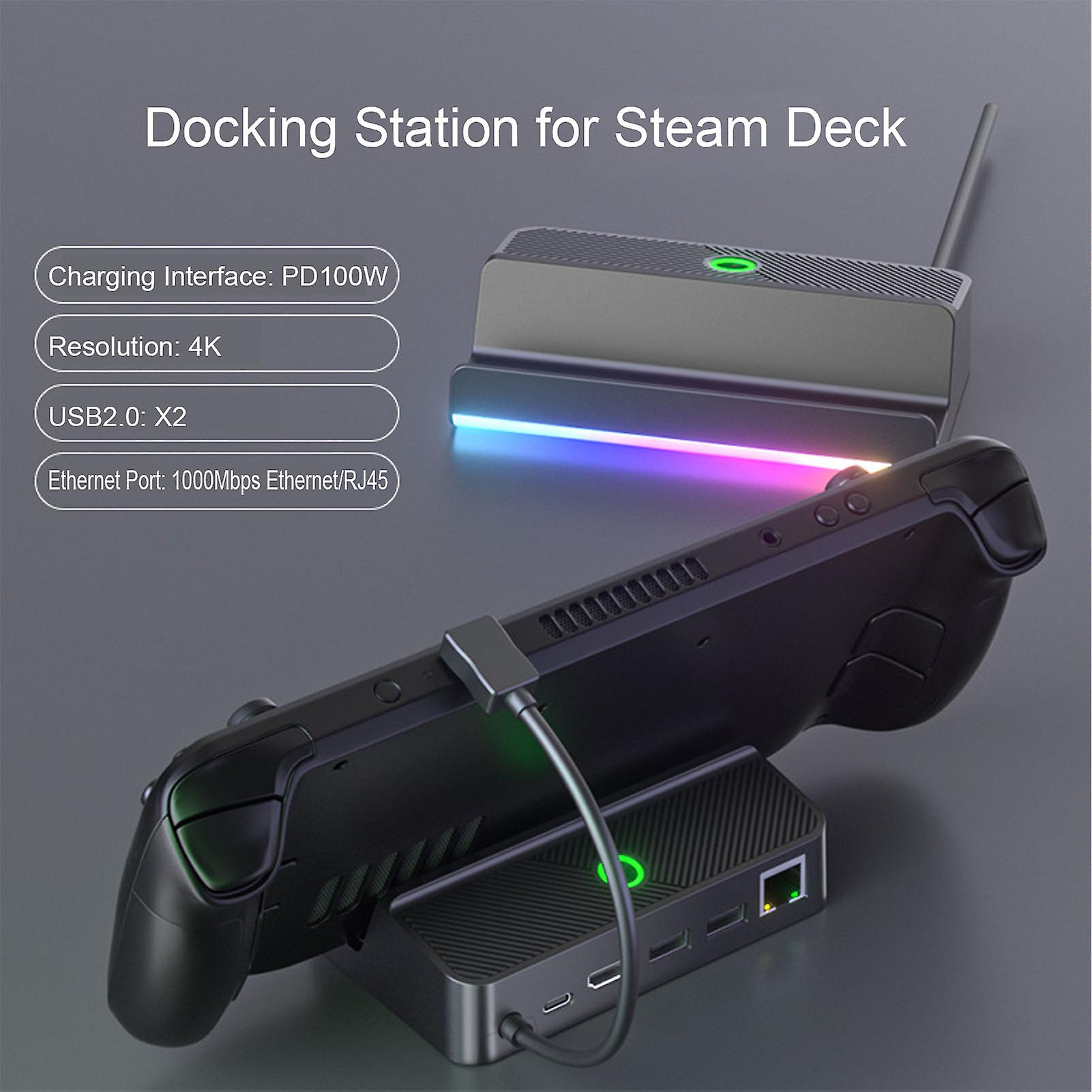 Handheld Game Console Dock USB C PD 100W HD2.0 USB 2.0 1000Mbps RJ45 ...