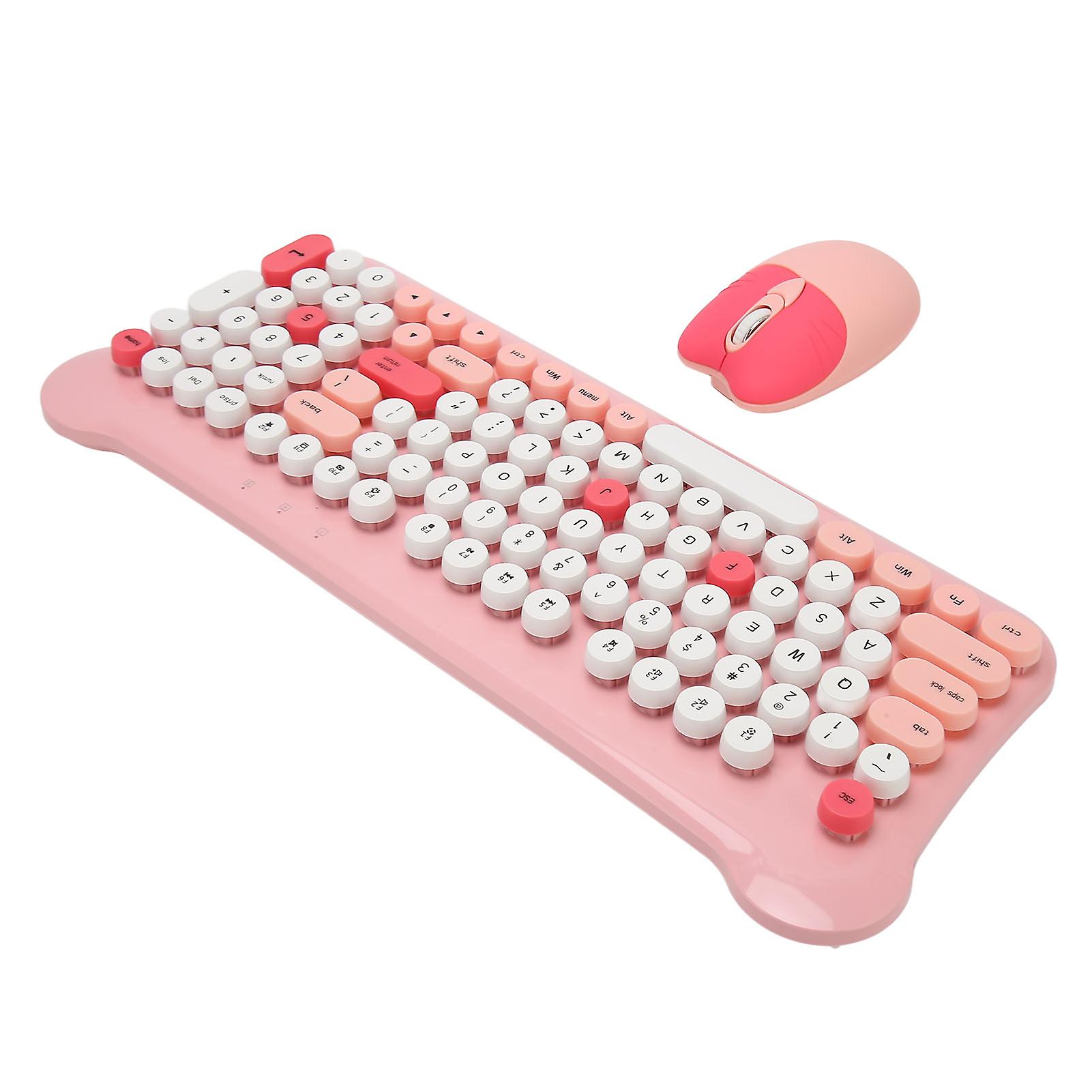 Wireless Keyboard and Mouse 2.4Ghz Connection Cute Keyboard Mouse Set ...