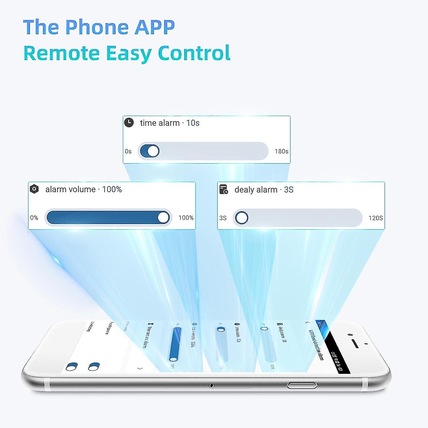 Water Leak Detector WiFi, Low Water Level Alarm, 100dB Loud Water Alarm ...