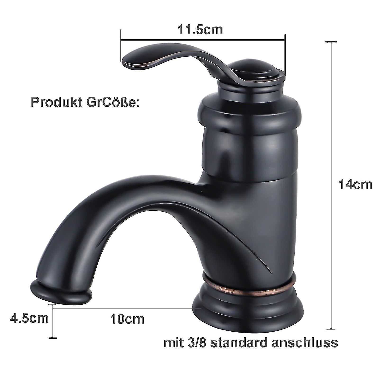 Bathroom Tap Black Retro Wash Basin Mixer Tap Antique Nostalgia ...
