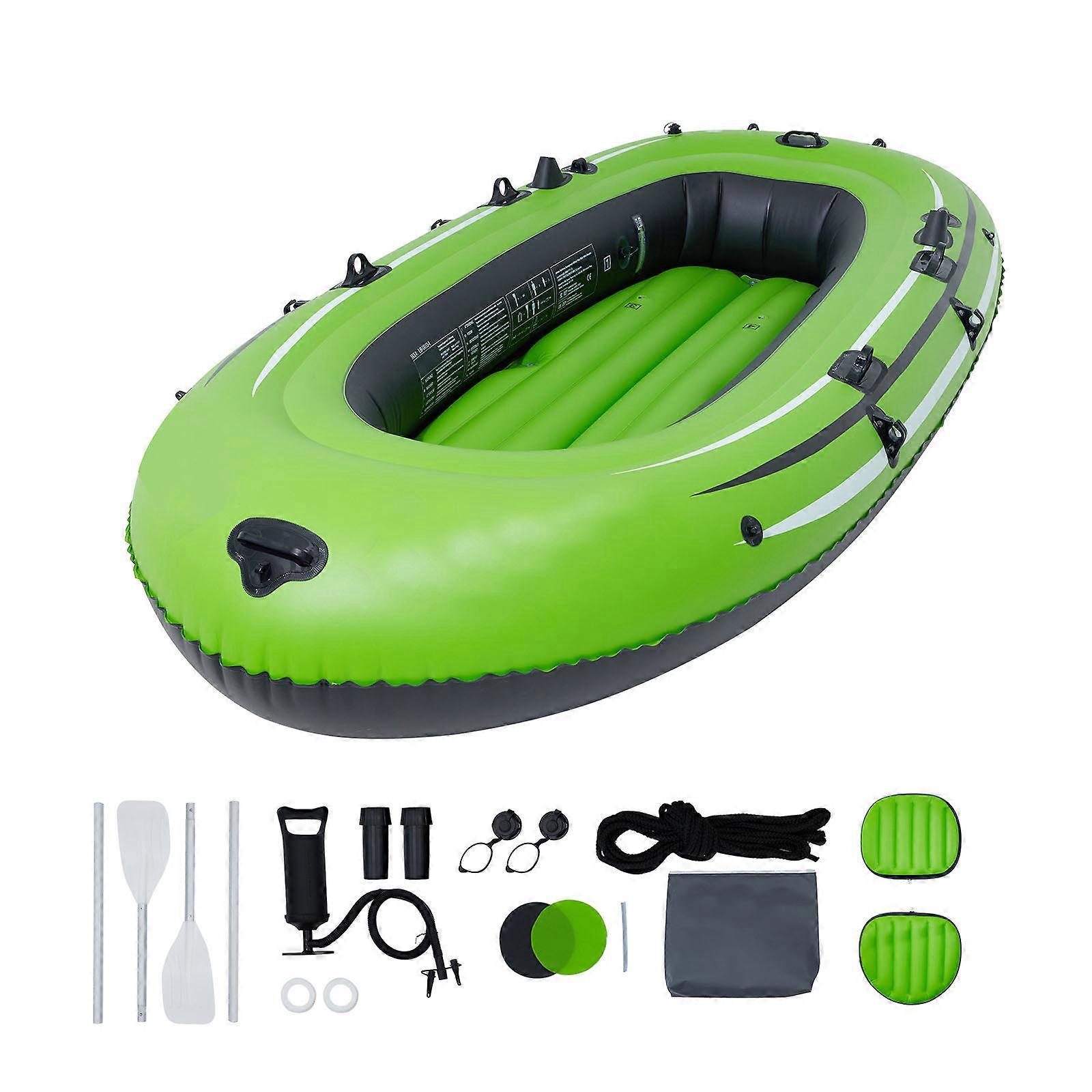 Inflatable Boat, Strong PVC Portable Boat Raft Kayak, 45.6" Aluminum ...