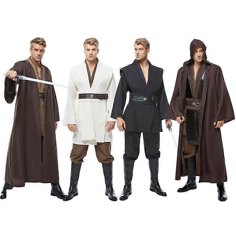 Kenobi Jedi /Anakin Skywalker Cosplay Costume TUNIC Black Jedi Robe ...