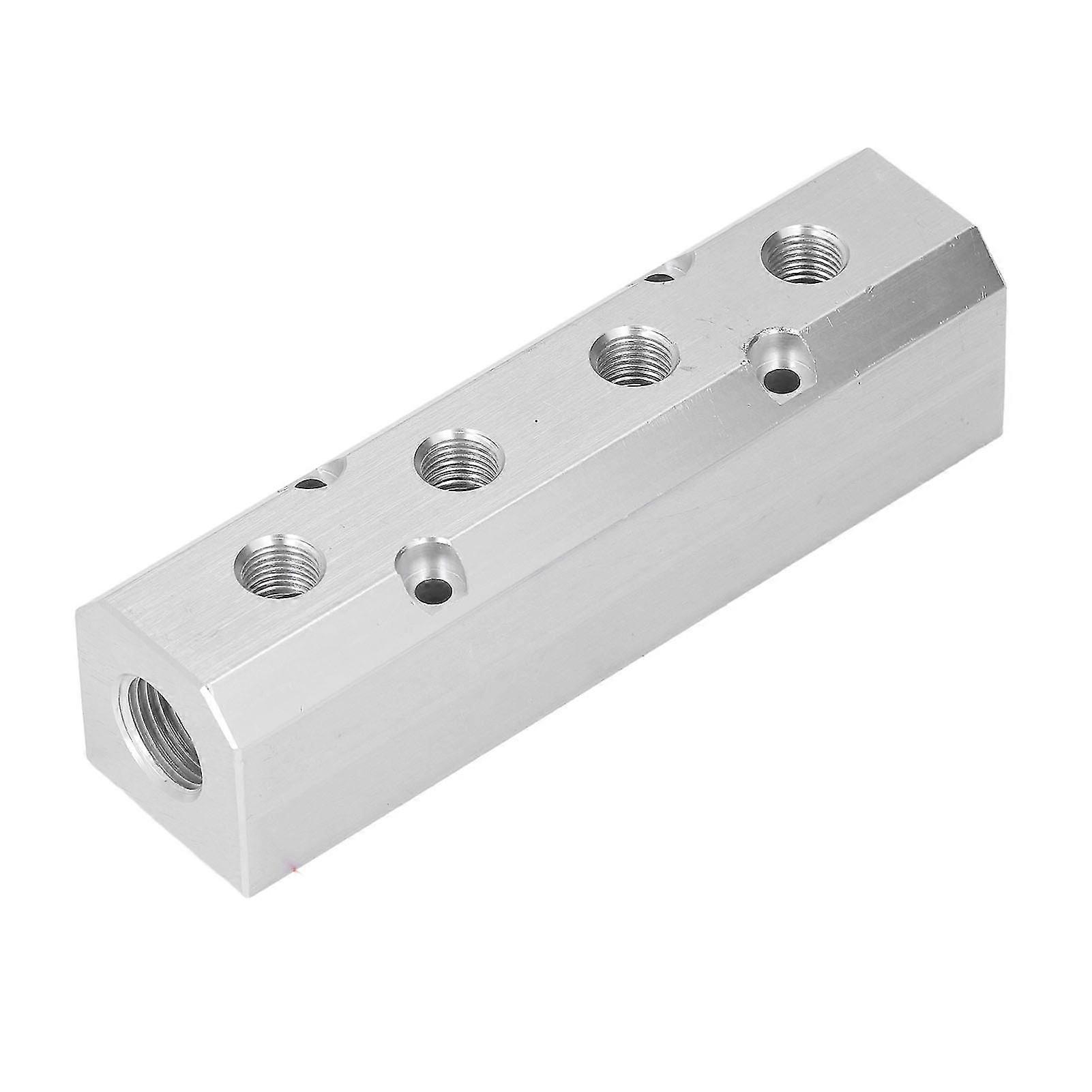 SY40-02-4F Aluminium Pneumatic Block Large Flow Air Manifold 40x40mm G1 ...