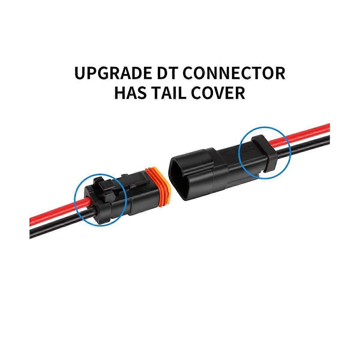 6 Pair DT 2 Pin Pigtail Kit Male Female Connector Adapter Socket Wiring ...