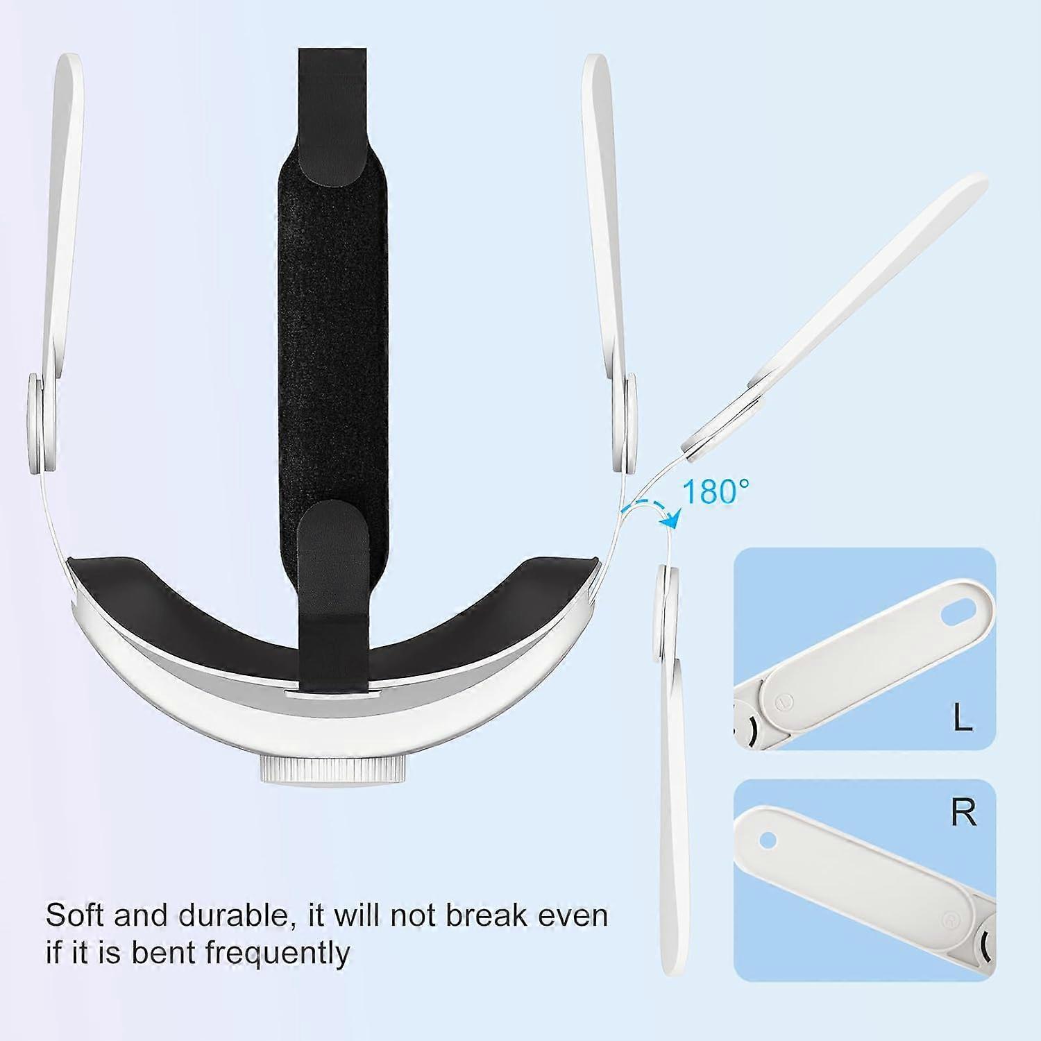 CoBak Head Strap for Meta Quest 3 - Adjustable Hinge, Soft PU Sponge ...