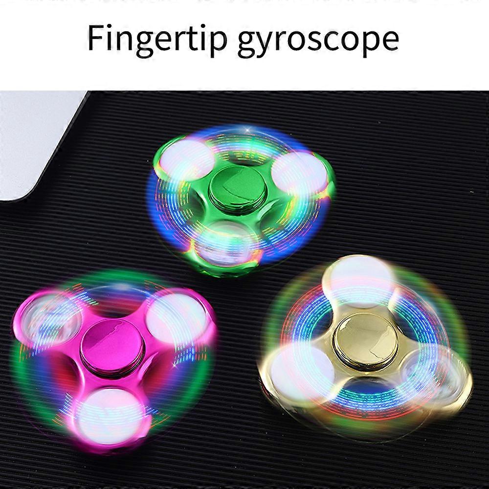 LED Light Fidget Spinner, Light Fidget Finger Toy Hand Spinner -Stress ...