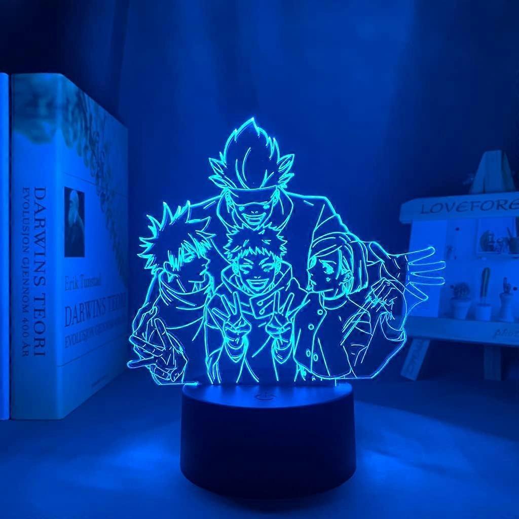 SBSG Jujutsu Kaisen Gojo 3D Illusion Night Light Lamp Smart Touch, RGB ...