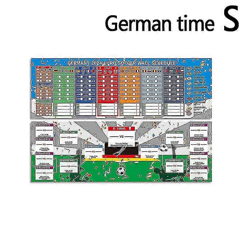 2024 Euro Soccer Wall Chart Schedule Bracket Poster Germany Uk Wallchar ...