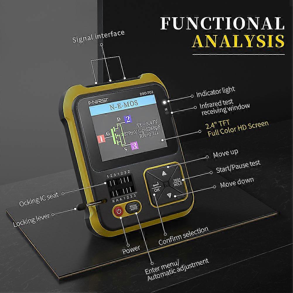 200khz Bandwidth Portable Handheld Oscilloscope Transistor Tester ...