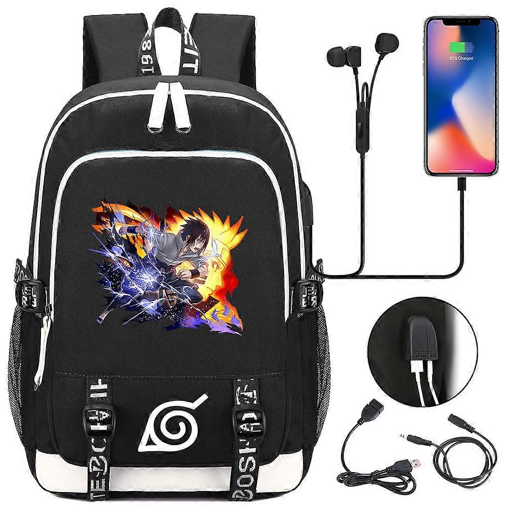 Anime shi Uchiha Itach Sasuke Teenager USB Women Men Laptop Backpack ...
