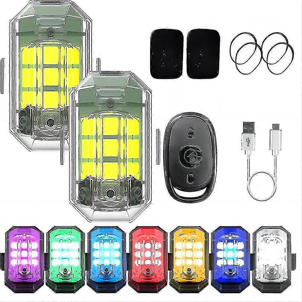 Rgb Led Aircraft Strobe Lights Motorcycle Lights Led Flash Position Wireless Light Aircraft ...