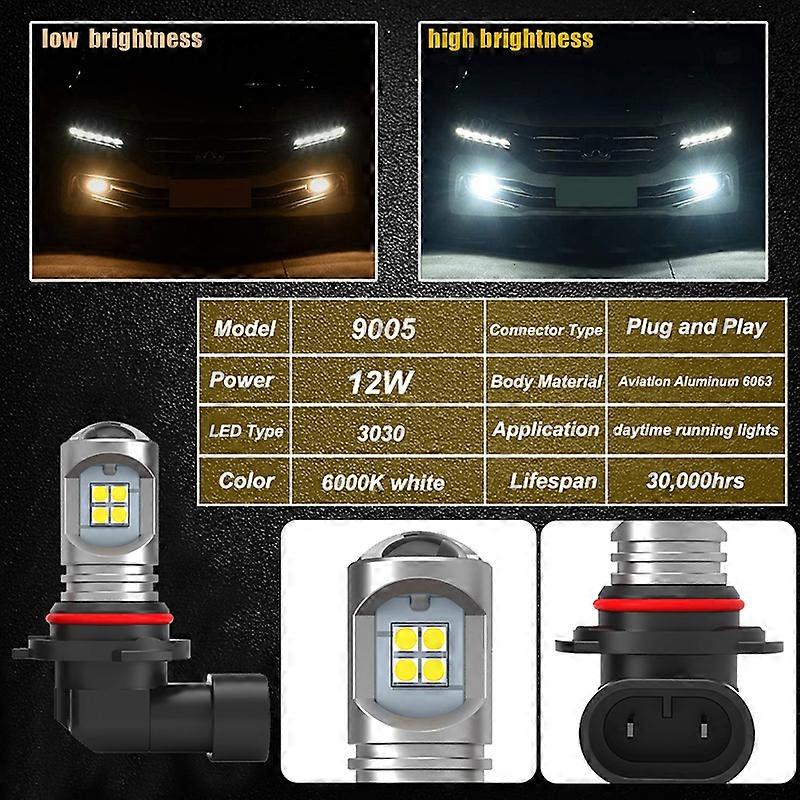2pcs H8 H11 LED Fog Lights Bulb 9005 9006 Error Free 12V Car DRL Lamp Canbus For Mercedes Benz ...