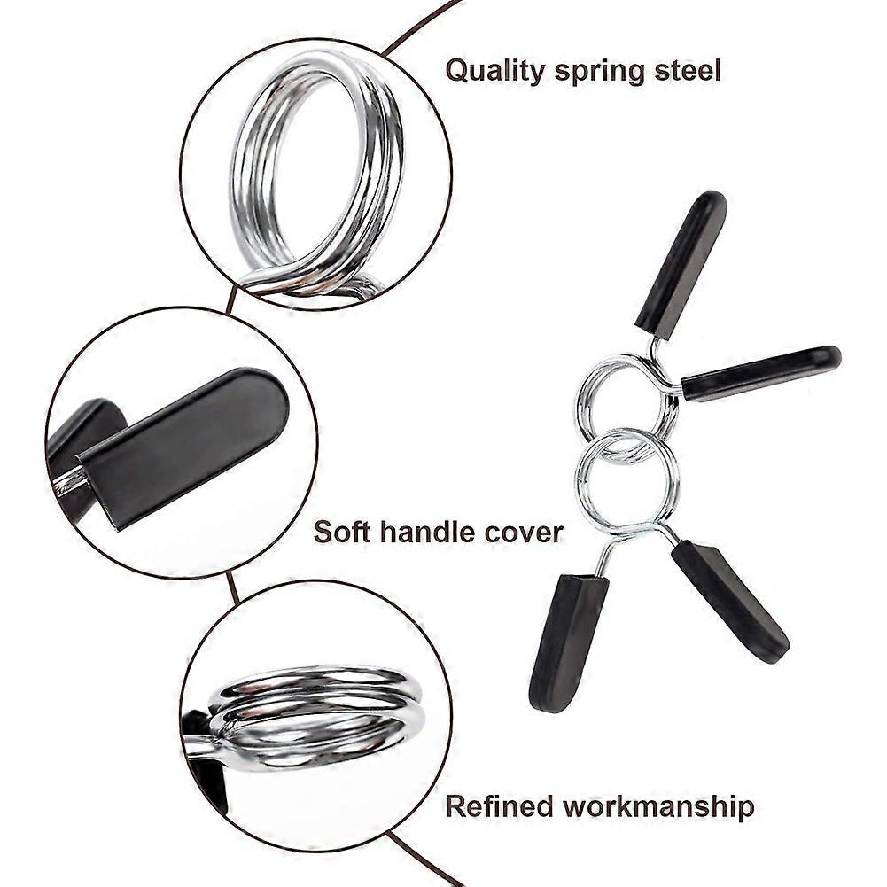 6 Pack 1 Inch (25 mm) Barbell Clip -Dumbbell Spring Collars for ...
