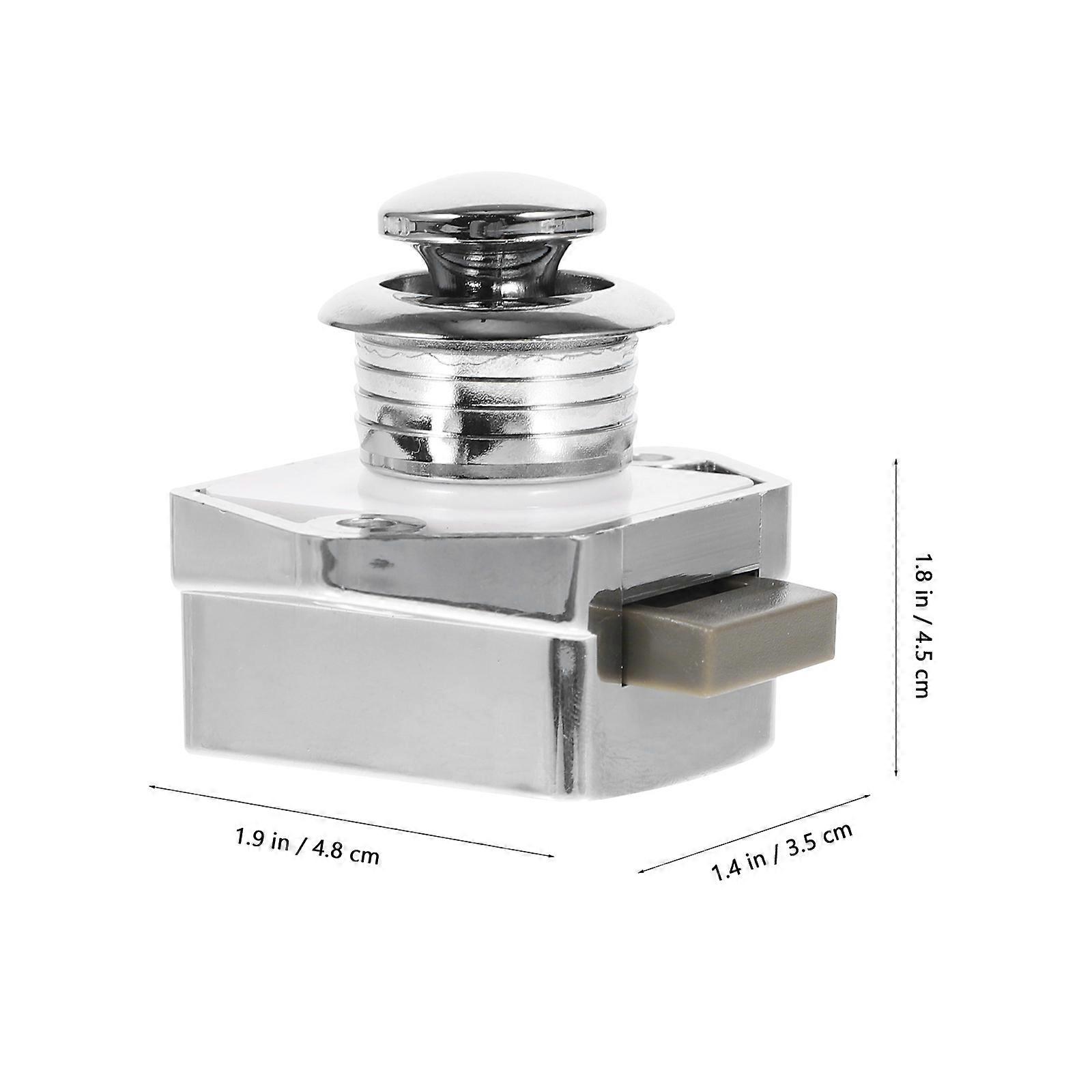 2 Pcs Rv Drawer Latch Keyless Push Button Locks Latches Lock Catch Push ...