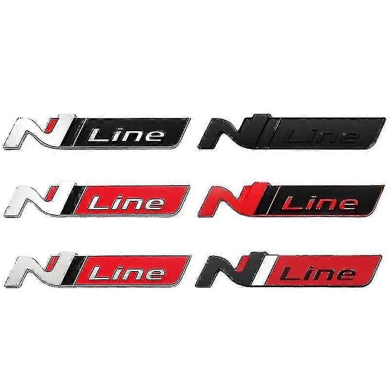 3d Metal Car Front Grill Emblem Badge For Hyundai N Line Logo Tuscon ...