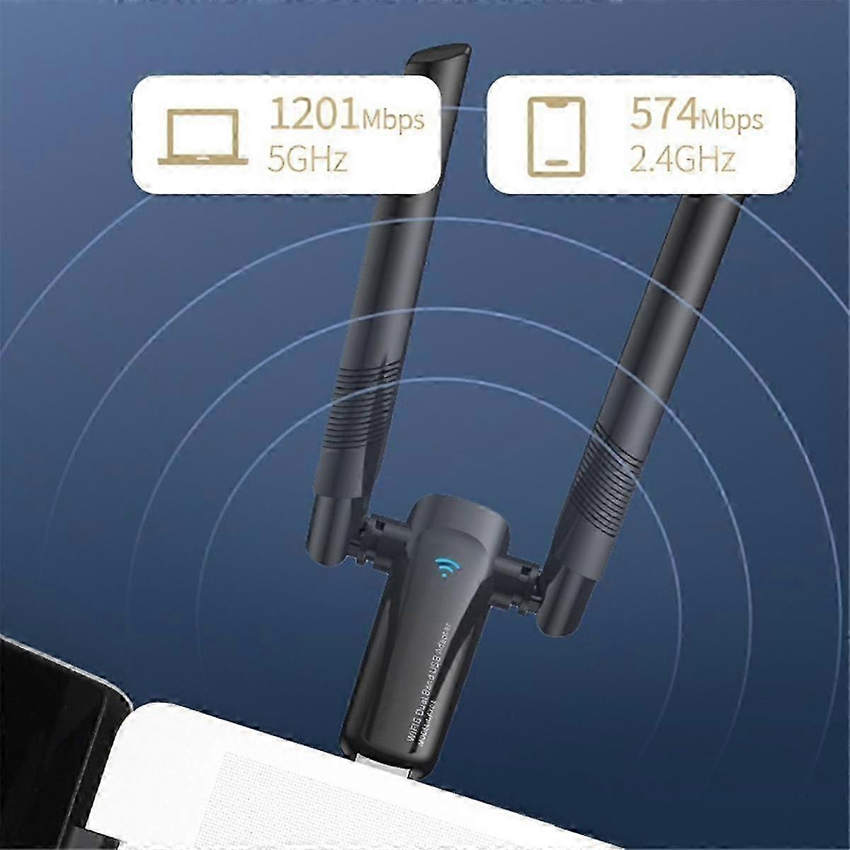 1800mbps Wifi 6 Usb Adapter 5g/2.4ghz Wi-fi Wireless Network Card High ...