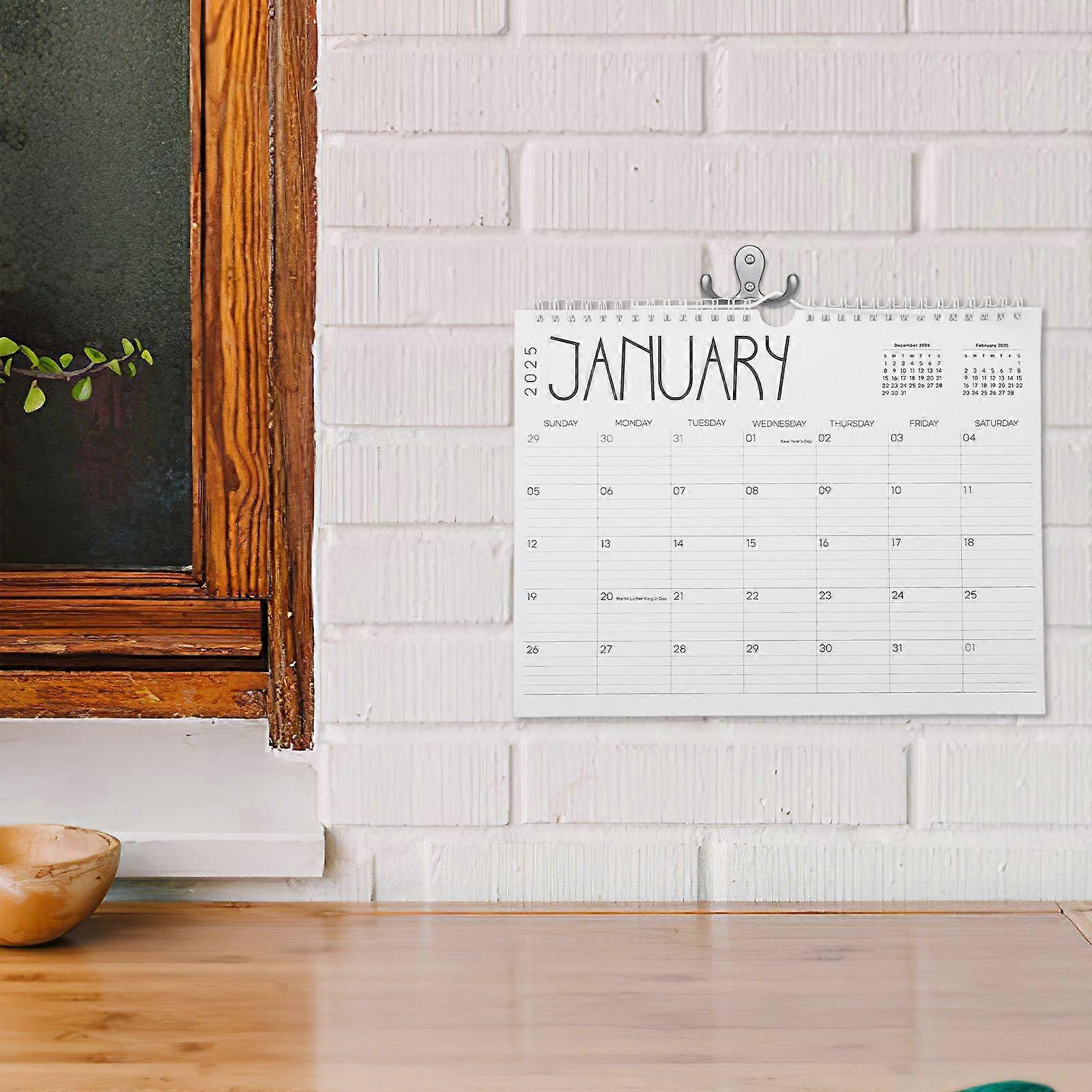Wall Calendar 2025 12 Month Planner Wall Calendar 2025 From Jan 2025 To ...