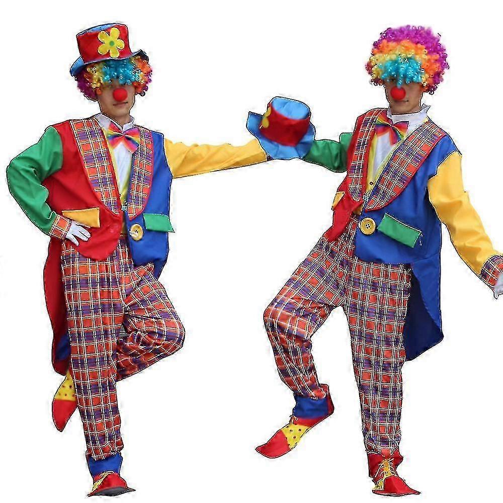 Adults and Women's Halloween Clown Costumes: Men's Clown Outfit | Fruugo UK