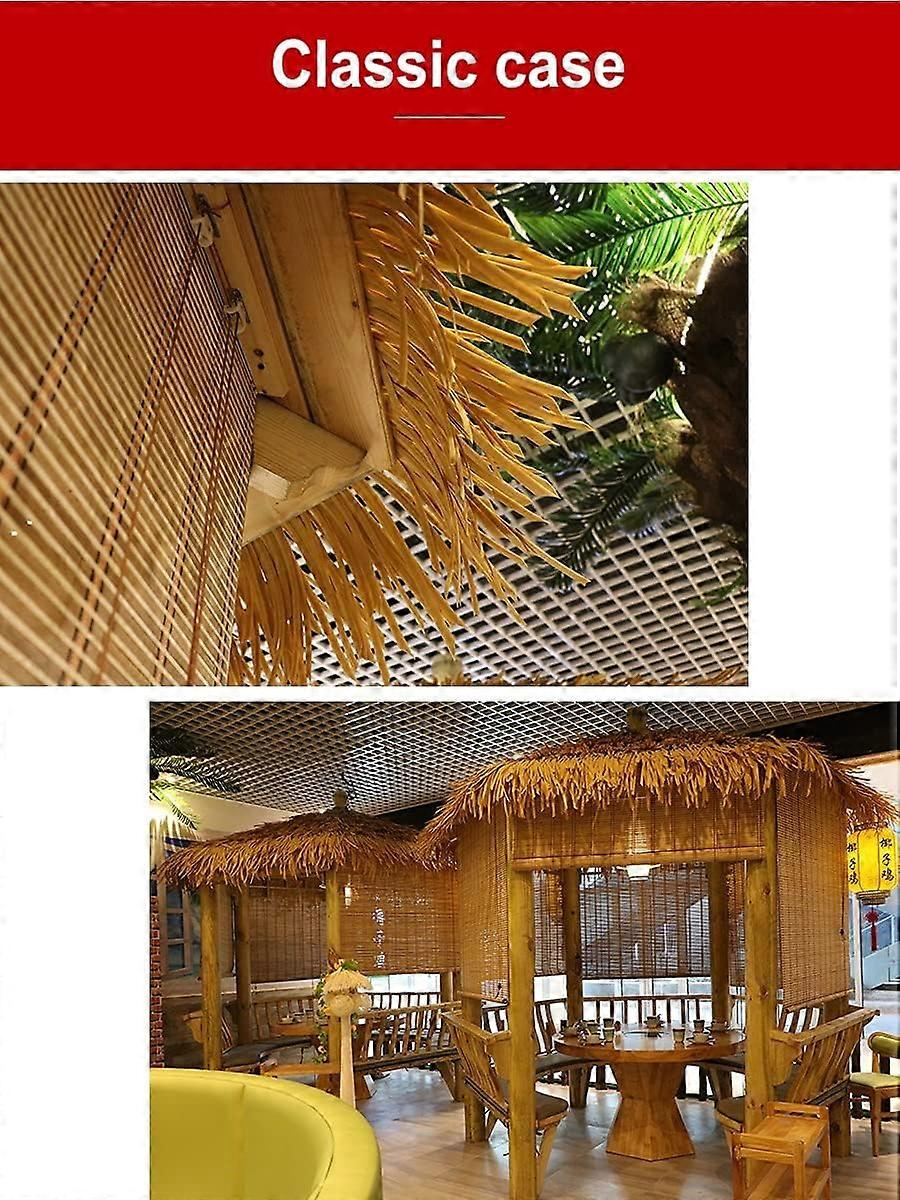 Palm Leaf Plastic Thatch Roof Decoration - Artificial Straw Farmhouse ...