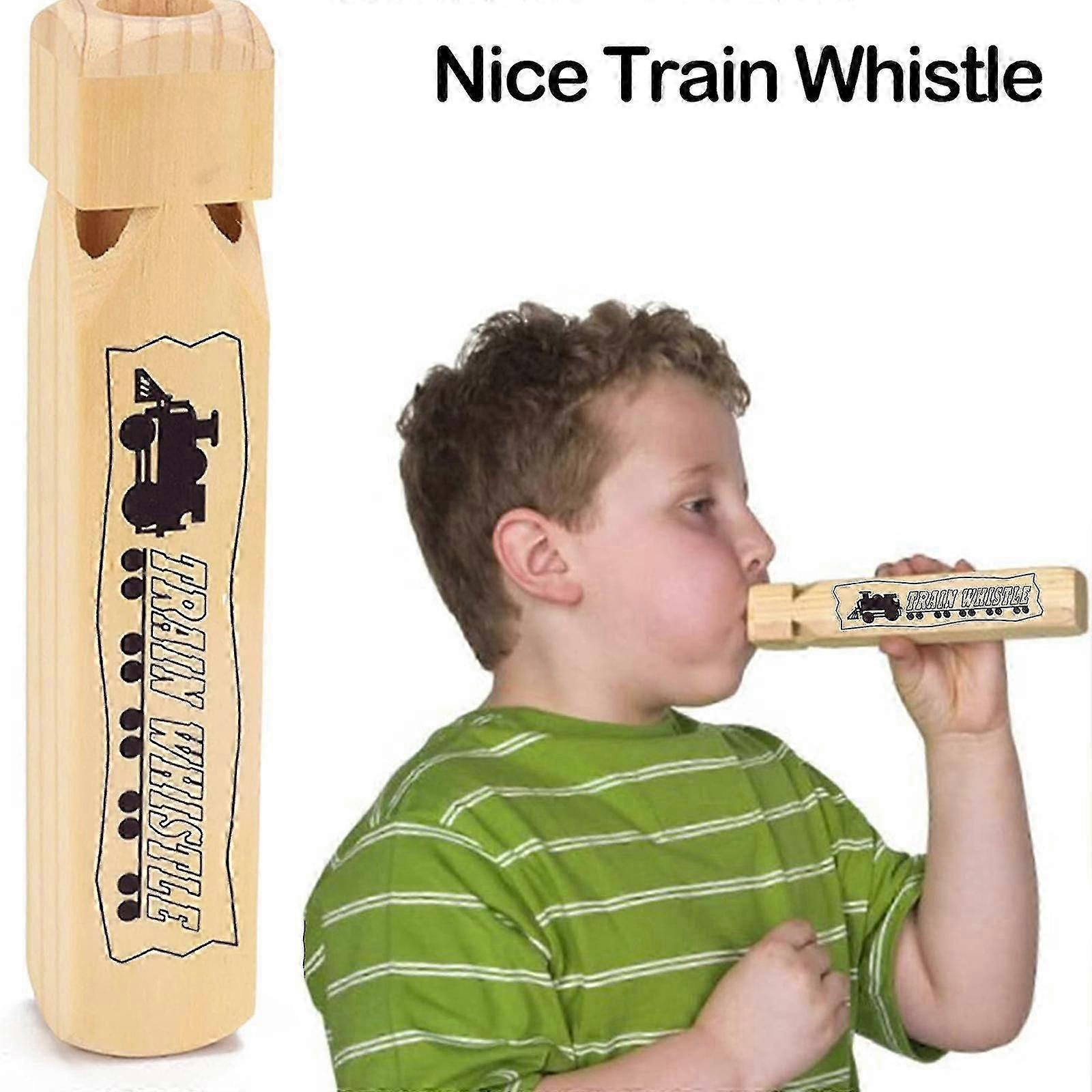 Wooden Train Whistle For Kids, Train Whistle 4-Tone Natural Wood ...