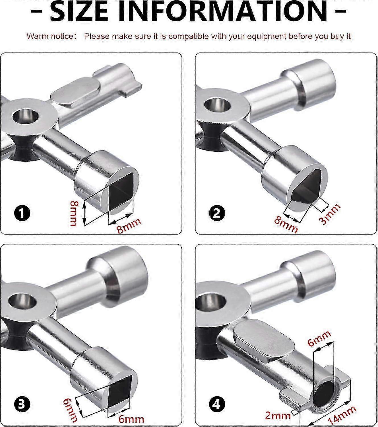 4-Way Multi-Functional Utilities Key for Electric Cupboard Cabinet ...