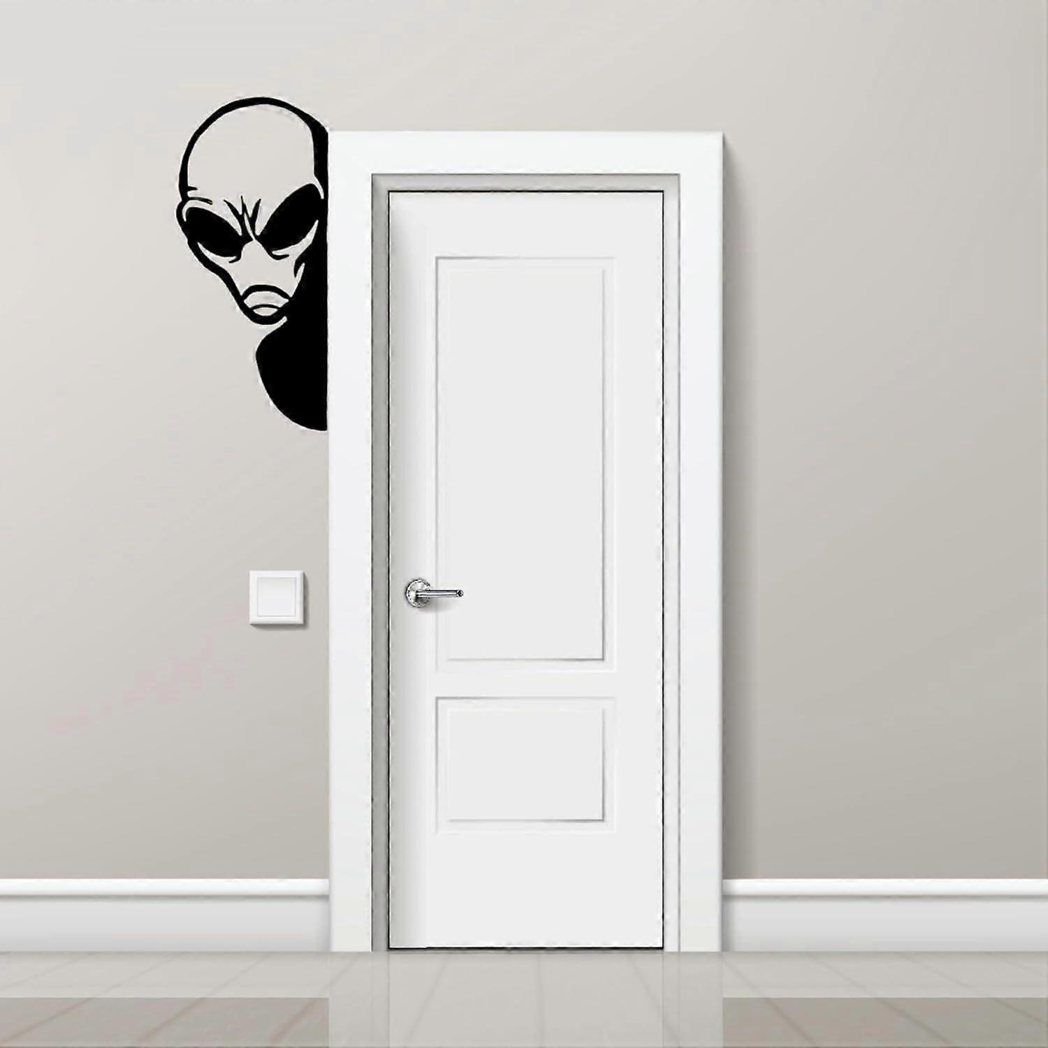 Funny Peek-a-Boo Alien Metal Sign UFO Ornament, Middle Finger Alien ...