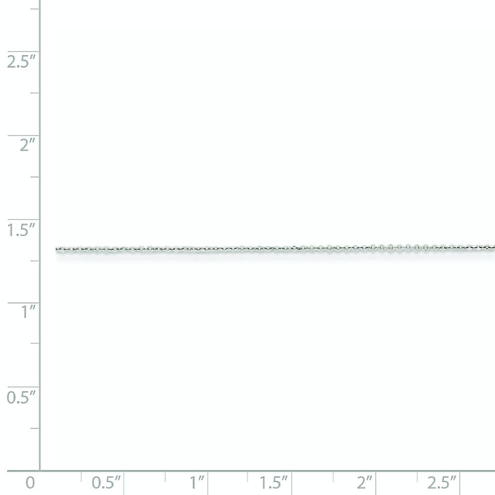 925 Sterling Silver 1mm 8 Sided Sparkle Cut Cable Chain Necklace ...