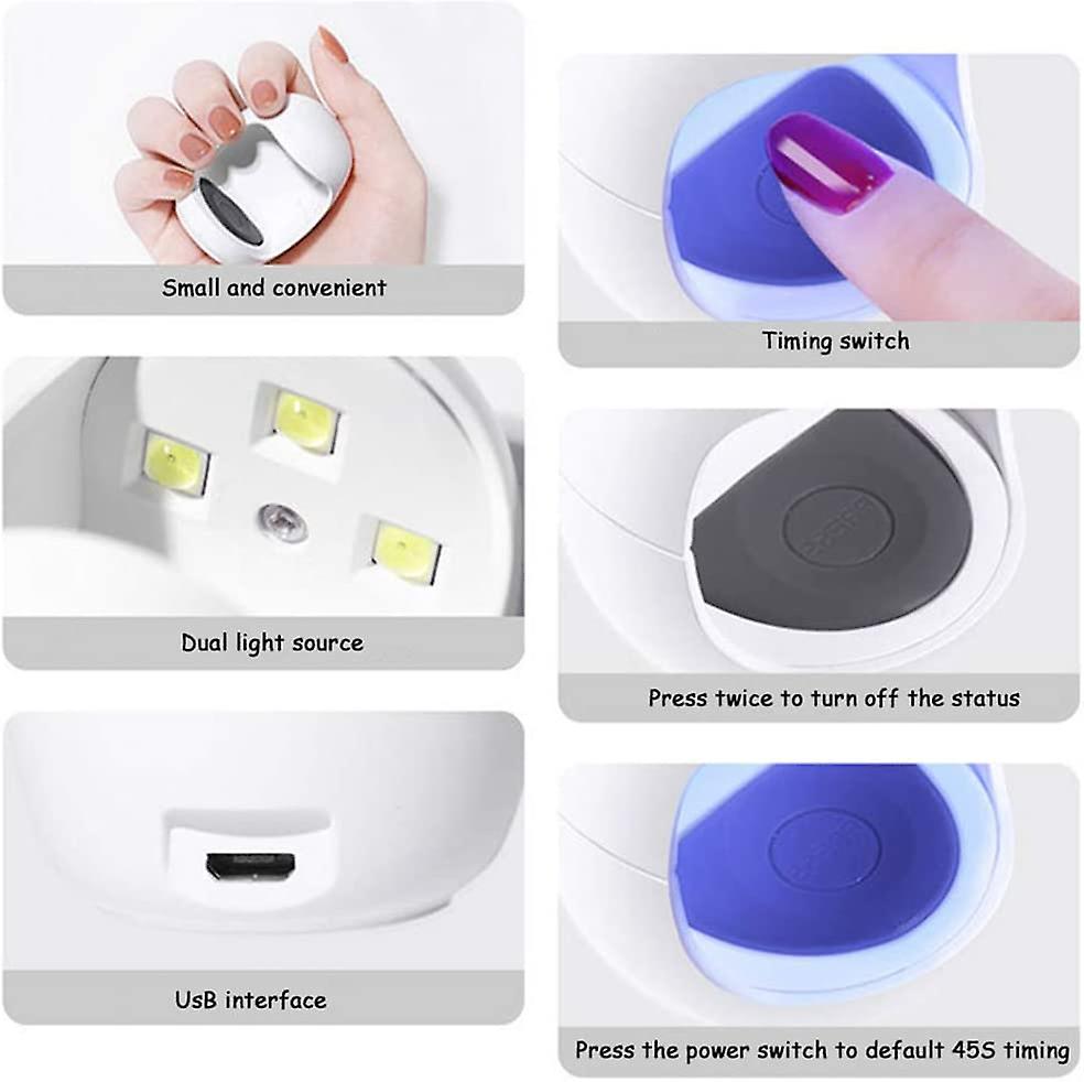mini nail photography lamp, UV LED nail lamp, mini nail phototherapy ...
