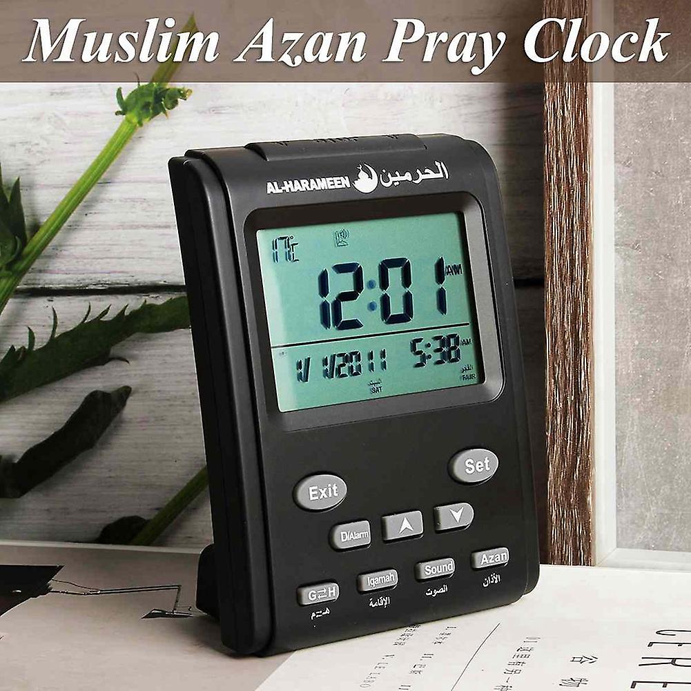 Digital Mosque Islamic Muslim Prayer Azan Table Desk Clock Calendar ...