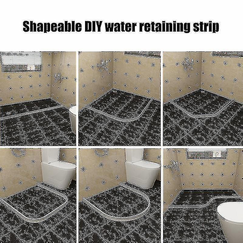 Shower Door Dam Water Stop Foldable Shower Threshold Bathroom Water ...