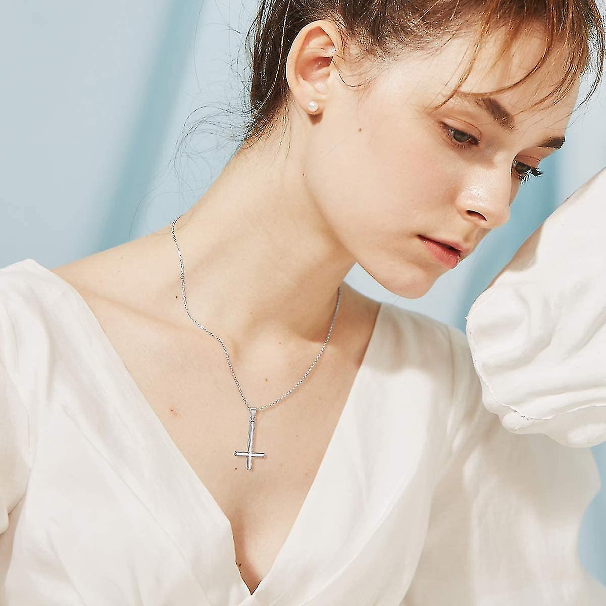 Pendant Cross Silver 925 For Men And Women-collier Inverted Cross ...