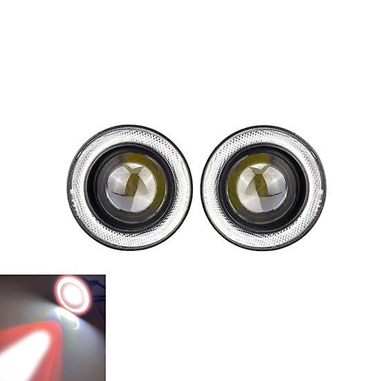 2Pcs 64mm Fog Lights Waterproof Aluminum COB LED Angel Eyes Lamp for ...