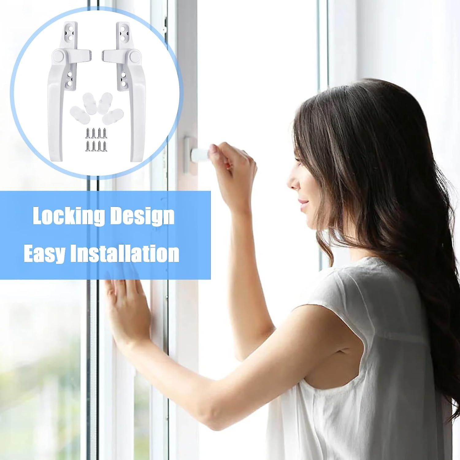 2 Pack Double Glazed Window Handle, Right/Left Window Replacement Kit ...