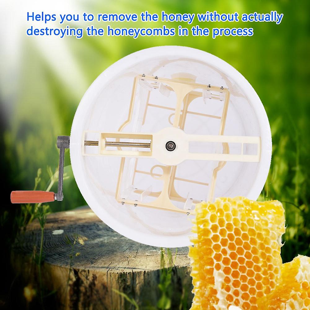 2 Frame Plastic Manual Bee Honey Extractor Honeycomb Beekeeping Equipment White | Fruugo UK