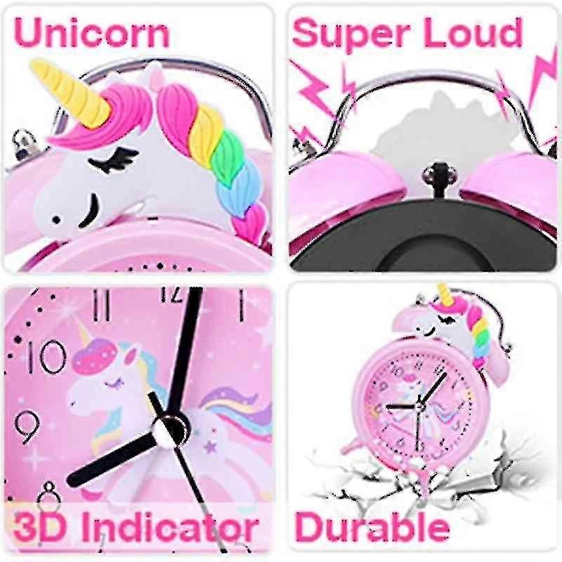 Kids Alarm Clock Double Clock With Backlight Cute Desk Clock Home ...
