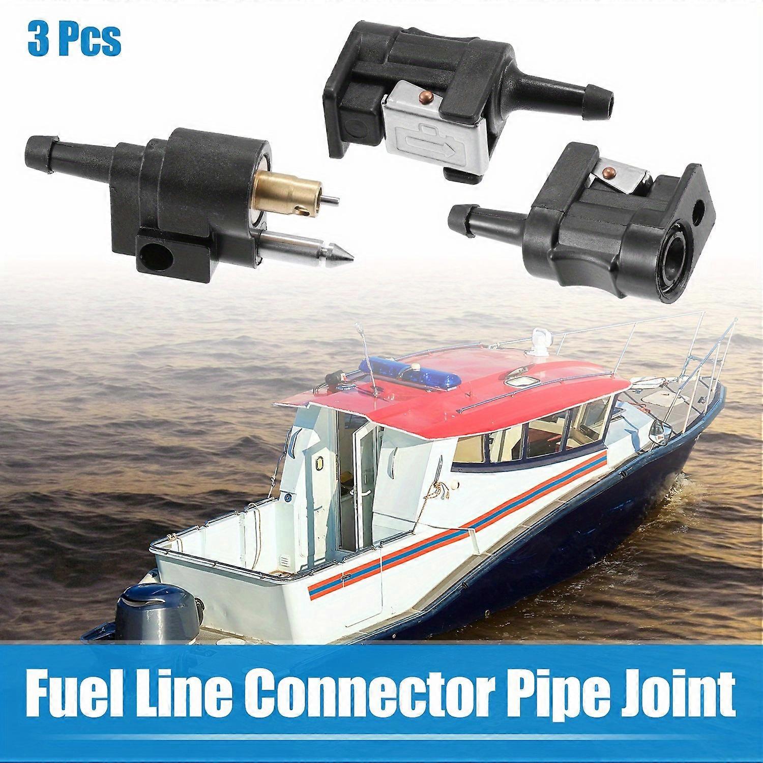 X AUTOHAUX 3pcs Marine Boat Engine Fuel Line Connector Fittings 6mm ...