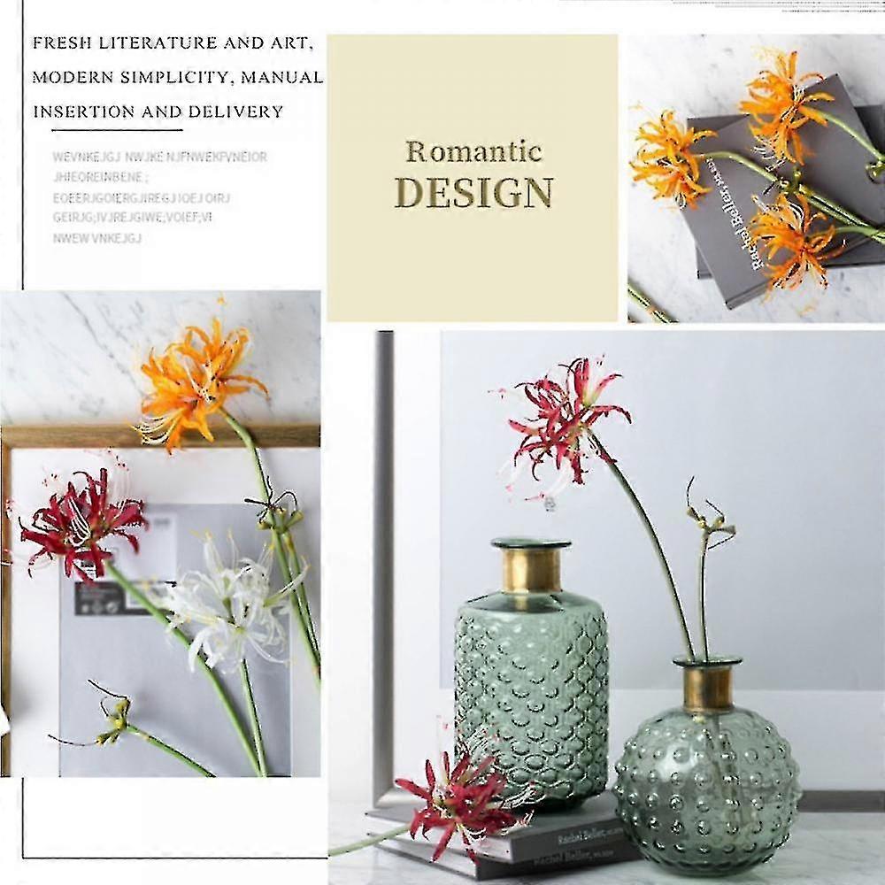 5 Pcs Spider Lily Artificial Stone Garlic Bulb Long Stem Real Touch ...