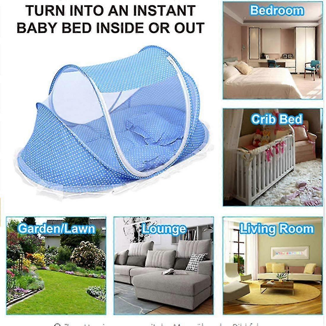 Baby Travel Cot, Pop Up Travel Cot For Baby Foldable Cot | Fruugo UK