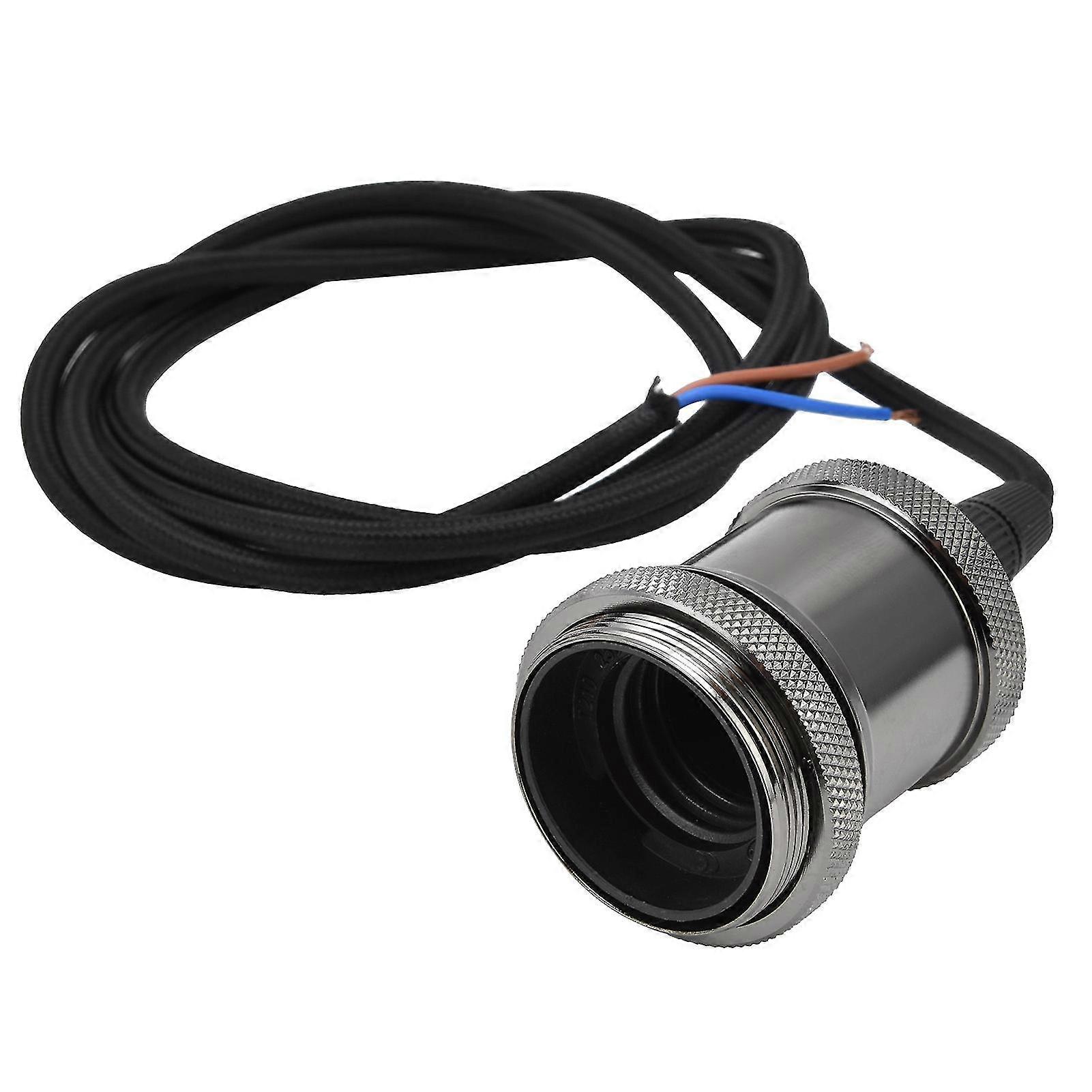 1.5m Plug In Pendant Light Cord Kit Black Vintage Lamp Socket Kit For ...