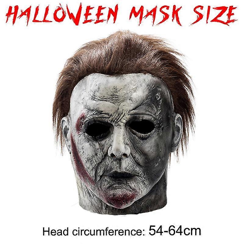 Halloween Horror Mask Scary Michael Myers Full Head Mask Creepy Cosplay ...