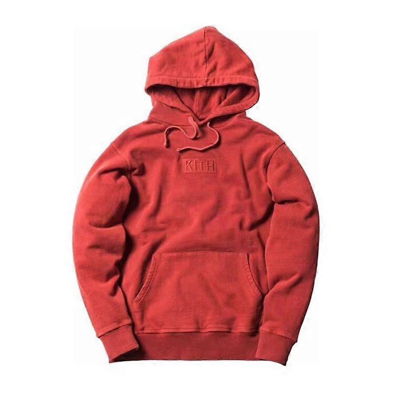 High Quality Thick Kith Box Logo Hoodie Men WomenEmbroidery Black Red ...
